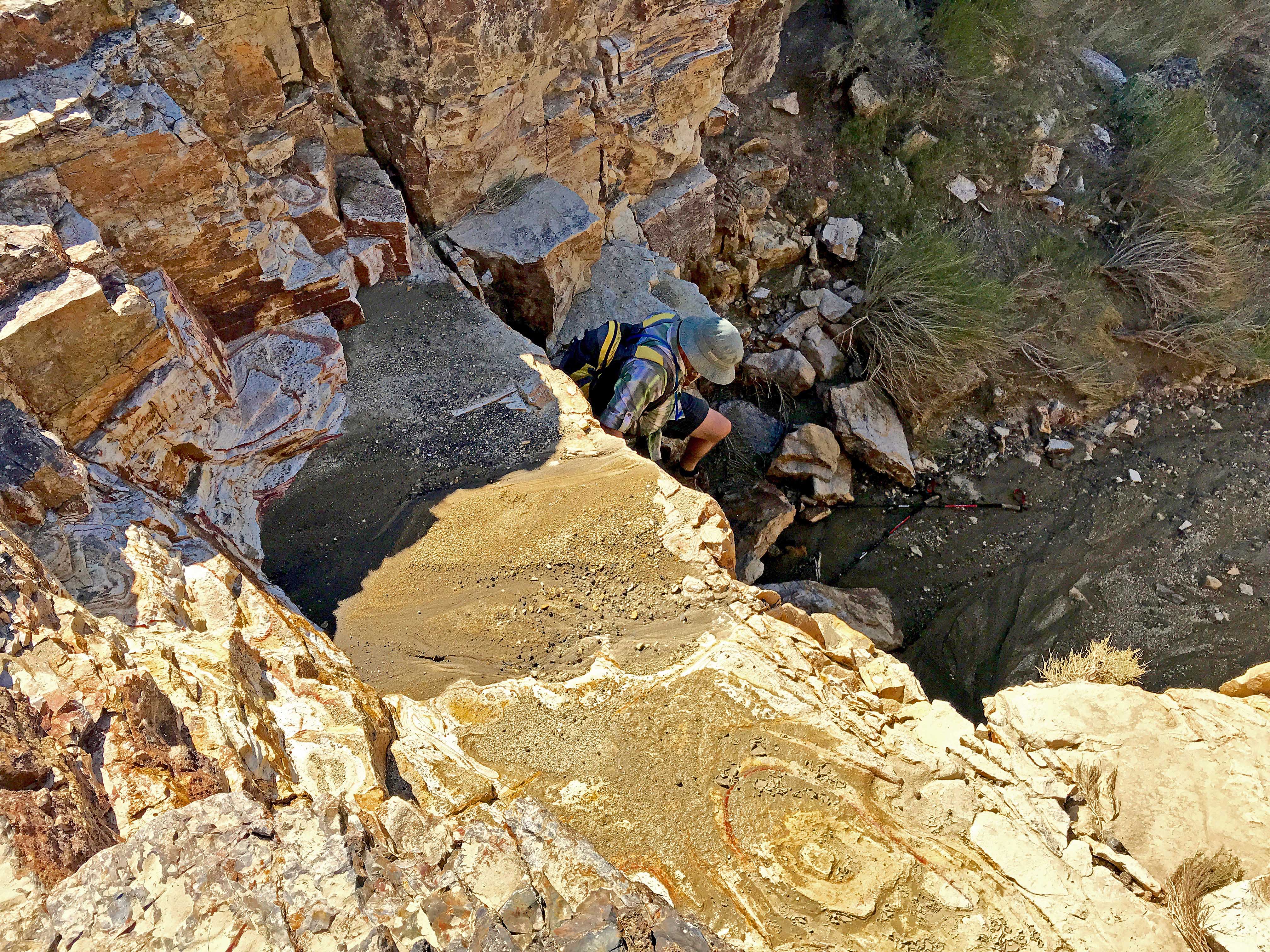 Chalk Basin. Michael in side canyon – Praise Photography
